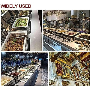 Chafing Dishes Chafing Dish Buffet Set, Food Warmers Server Warming Tray Round Rectangular Chafers, Stainless Steel Square Chafer, Round Food Warmer Chafing For Catering Warmer Chafer Set, Energy Effi