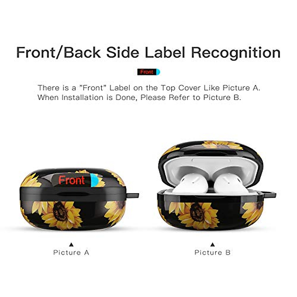 Troniker Stylish Case for Galaxy Buds 2 Pro (2022)/Galaxy Buds 2 (2021)/Galaxy Buds Pro (2021)/Galaxy Buds Live (2020) for Women Girl Full Protective Hardshell Case (Pink Gold Marble)