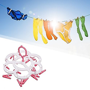 NOTRYA Wall Mounted Drying Rack, Glove Holder Windproof Drying Rack Towels Hanging Sturdy Clip Hanger Hats Superior Gloves Portable Folding Clothes (Color : Blue)