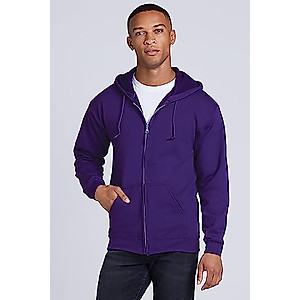 Gildan Heavy Blend Full-Zip Hooded Sweatshirt 20F Dark Chocolate