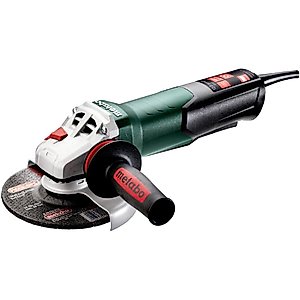 Metabo Angle Grinder 6", 12 AMP Motor, 10,000 RPM Grinder Tool, Compact Metal Cutter Made in Germany, Variable Speed, Electric Grinder, Tool-free adjustable guard, WP 13-150 Quick, 603633420