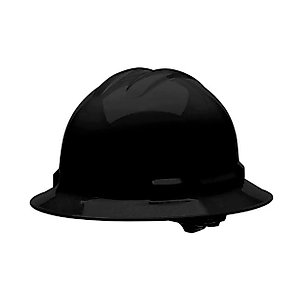 Malta Dynamics Made in US Full Brim Hard Hat, OSHA/ANSI Compliant, Black