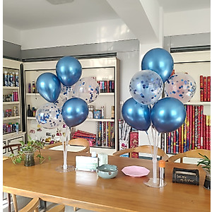 ZJDHPTY Blue Balloon Stand Centerpiece Table Decorations for Men's Birthday Father's Day Retirement Graduation Decorations Class of 2025(Blue set4)