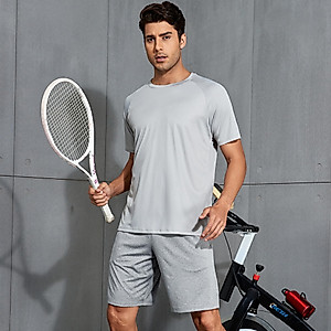 CE' CERDR Mens Workout Shirts Quick Dry Performance Short Sleeve Athletic Shirt