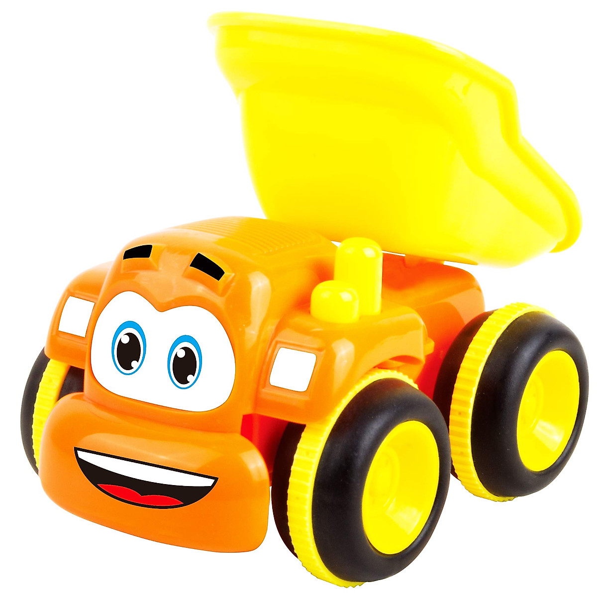 Toys for a 2 Year Old Boy - 3 Friction Powered Trucks for 2+ Year Old Boys, Push & Go Cars Cartoon Construction Vehicle Set - Toddler Boys Toys & Toy Trucks, Play Pull Back Car