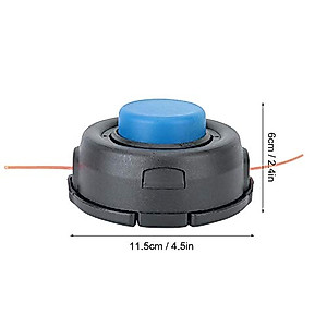 TOPINCN Trimmer Head Plastic Strimmer Brush Cutter Replacement Fit for T35 Garden Lawn Mower Use 4.5X2.4in