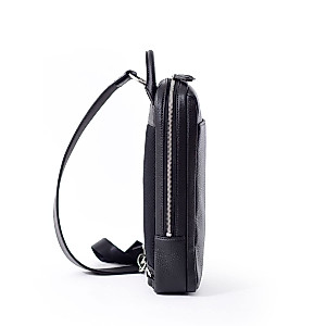 FUJITAKA, Genuine Leather One Shoulder Bag, Made In Japan, No.627911 BLACK - JAPAN MADE, Black