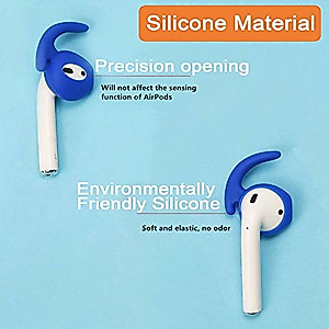 Ear Hooks Ear Cover Designed for Apple AirPods 1 and 2,Accessories for Running, Jogging, Cycling, Gym (3 White + 1 Black)