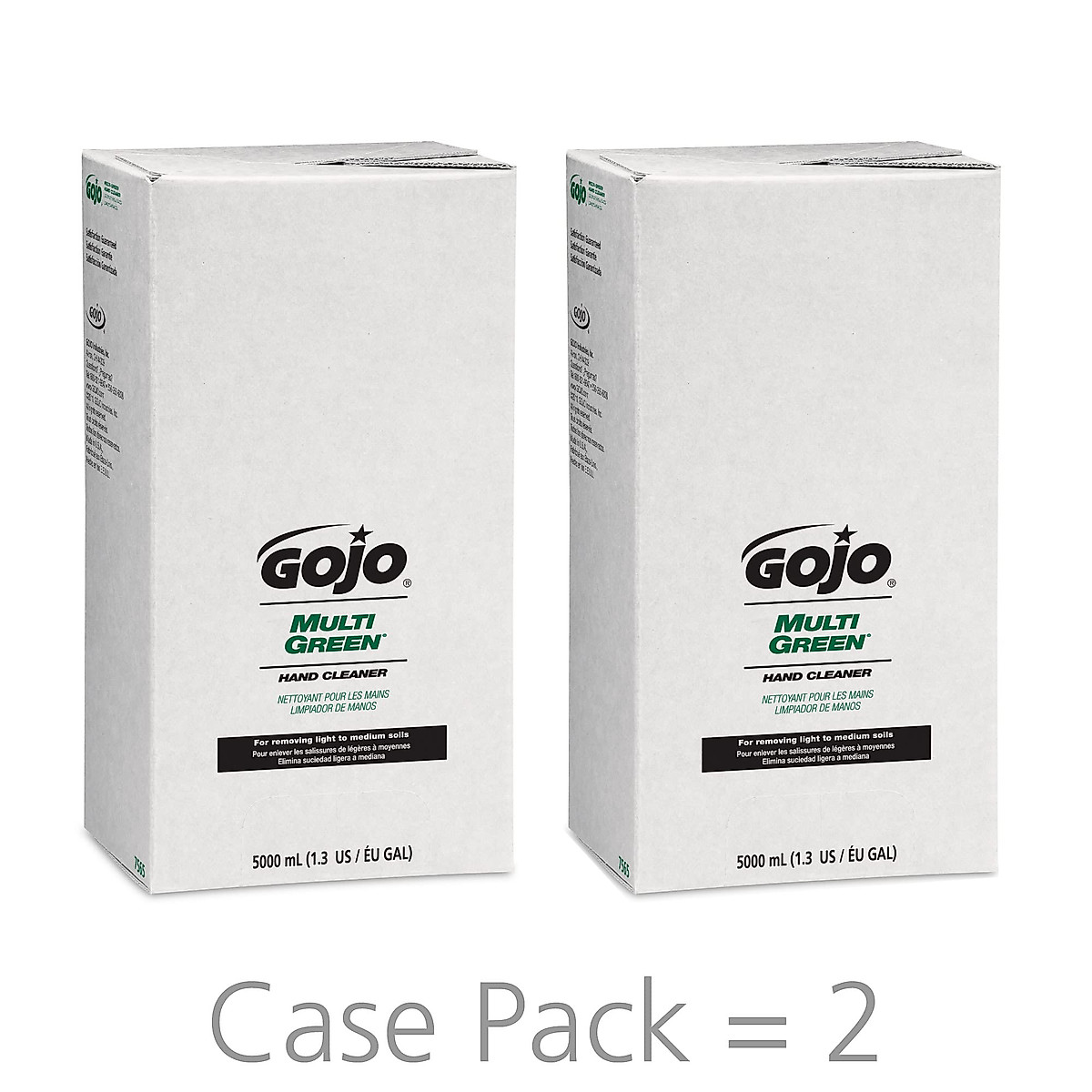 GOJO MULTI GREEN Hand Cleaner Gel, Citrus Scent, 5000 mL Multi-Purpose Hand Cleaner Refill PRO TDX Dispenser (Pack of 2) - 7565-02