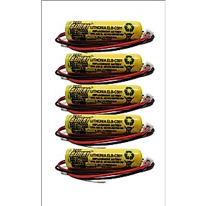 5PC Lithonia ELB-CS01, EXR EL 122 C4T Replacement Battery