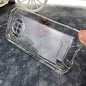 Ytaland for DOOGEE S96 Pro Case,with 2 x Tempered Glass Screen Protector. (3 in 1) Crystal Clear Soft Silicone Shockproof TPU Transparent Bumper Protective Phone Case Cover