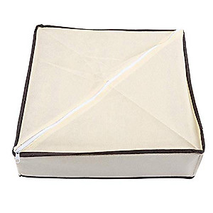 AUNMAS Underwear Drawer Organizer, Clothes Organizer Drawers Foldable Portable Storage Box Divider Case Container for Underpants Bra Underwear Socks Ties (Beige-7 Cells)