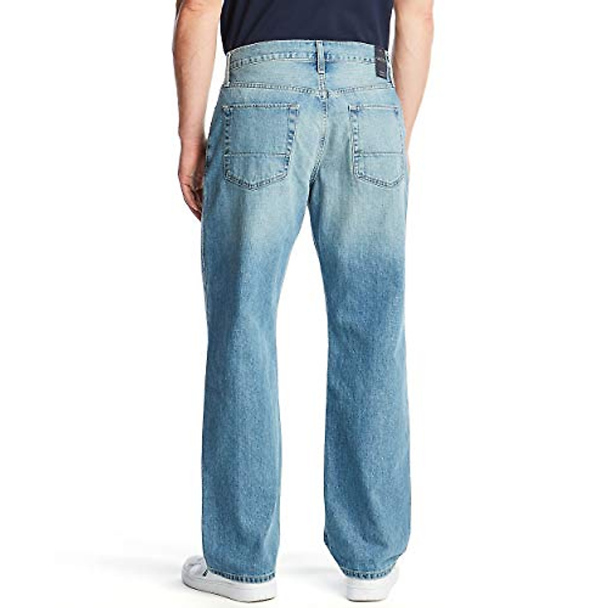 Nautica mens Loose Fit 5 Pocket Pant Jeans, Hook Line Blue, 34W x 30L US