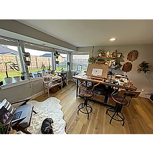 Lisuden Industrial Bar Stools with Backs, Industrial Farmhouse Bar Stools Swivel Stool Counter Kitchen Island with Stools Adjustable 20''-24'' Bar Stools Set of 2