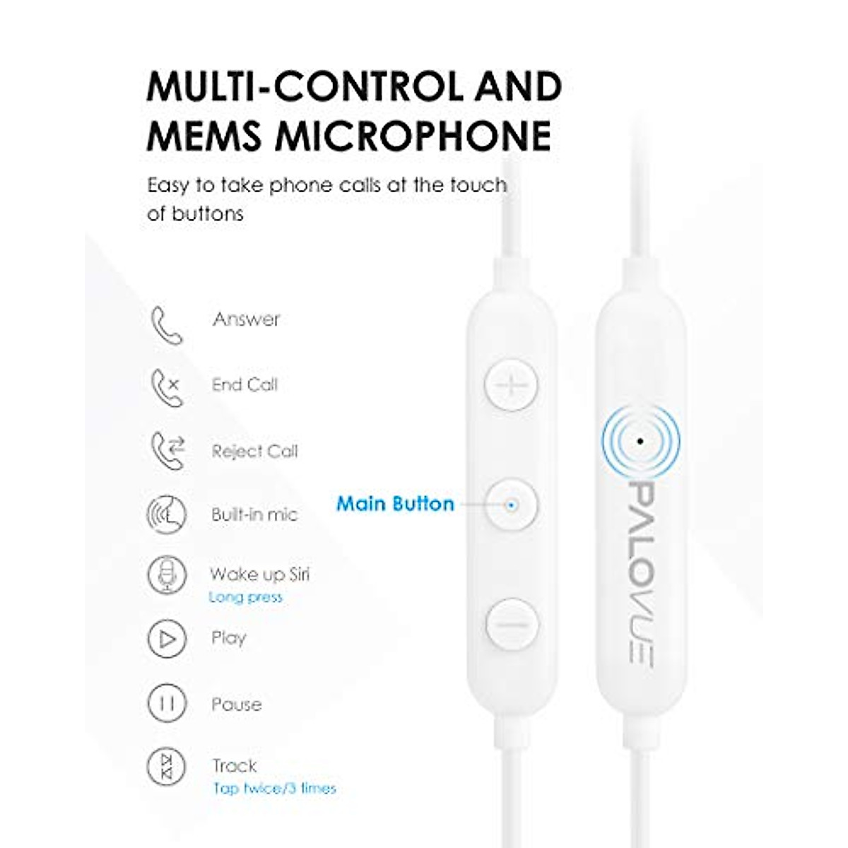 PALOVUE Lightning Headphones Earphones Earbuds Compatible iPhone 14 13 12 11 Pro Max iPhone X XS Max XR iPhone 8 Plus iPhone 7 Plus MFi Certified with Microphone Controller SweetFlow White