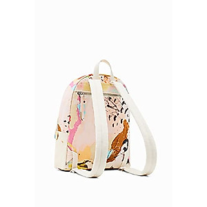 Desigual Women's Accessories Fabric Backpack Mini, White, One Size