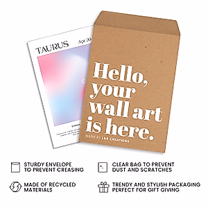 Taurus Gifts for Women - Astrology Decor Wall Art Print, Zodiac Sign Poster Birthday Gift for Tauruses (8x10 Unframed)