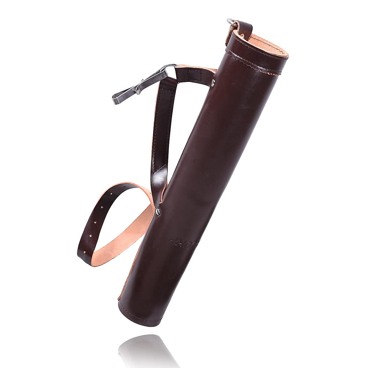 Clubcorp Archery Quiver| Small of Back Holster Shoulder Back| Perfect Bow Cow Hide Leather Arrow Holder for Youth Arrow Quiver Arrow Holder Shoulder Hanged Archery Backstop Walking Stick Dark Brown