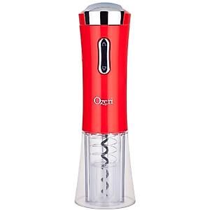 Ozeri Nouveaux II Electric Wine Opener with Foil Cutter, Wine Pourer and Stopper