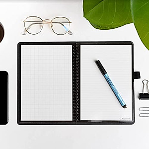WIPEBOOK SMART REUSABLE SCAN NOTEBOOK - Smart Reusable Whiteboard Notebook - Ruled/Graph/Blank (8.5" x 11") with Expo Ultra Fine Dry Erase Marker | Ideal For Note-Taking & Doodling Charts | 8.5" x 11"