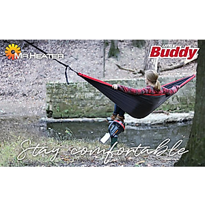 Mr. Heater F215100 MH4B Little Buddy 3800-BTU, Indoor Safe Propane Heater With ODS & Tip-Over Protection, Heating Area Up to 95 Sq. Ft - Lightweight, Medium - Black/Red