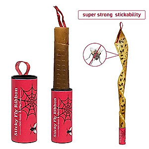 Stingmon 20 Roll Fly Traps Outdoor, Fruit Fly Trap for Indoors, Fly Paper, Hanging Sticky Fly Strips Fly Tape Fly Catcher Fly Ribbon Fly Killer Gnat Traps for Plants Kitchen, Family Farm