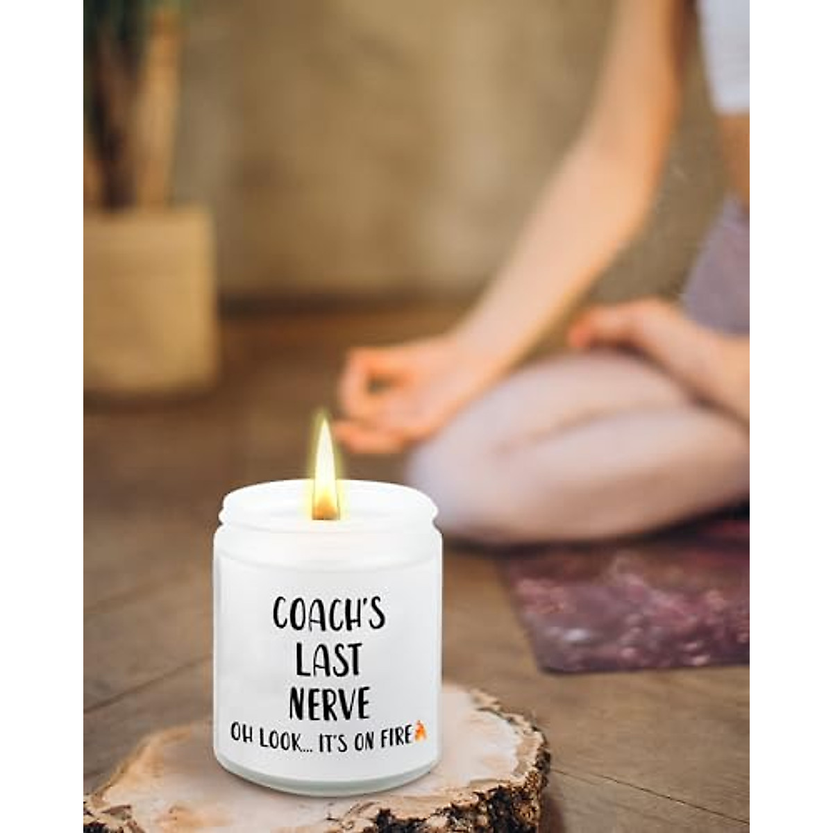 Coach Gifts for Men Women, Baseball Coach Gifts, Coach Appreciation Gifts for Basketball/Baseball/Softball/Soccer/Volleyball, Handmade Lavender Natural Soy Wax Candle Gifts for Coach (7oz)