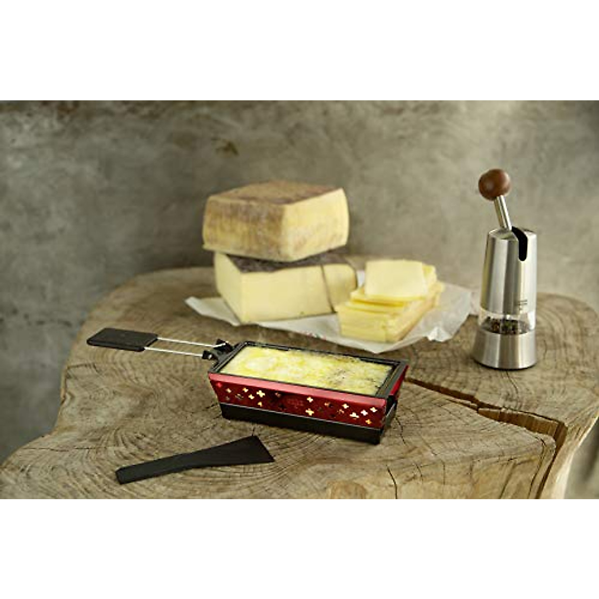 Kuhn Rikon Epicurean Adjustable Ratchet Grinder with Ceramic Mechanism for Salt, Pepper and Spices, 8.5 x 2.75 inches, Stainless Steel