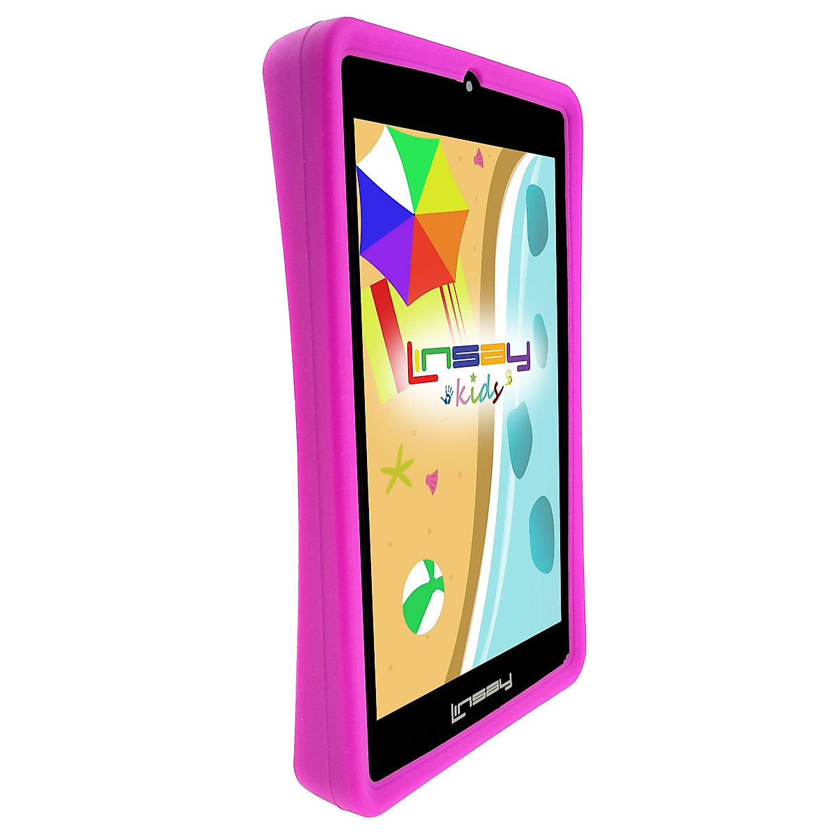 LINSAY Kids Tablet PC Newest Android 10 WiFi Kid-Proof Quad Core 2GB RAM+ 32GB of Internal Storage up to 256 GB External SD Card. Learning Device, Millions of Apps- Dual Camera Google Certified -Pink