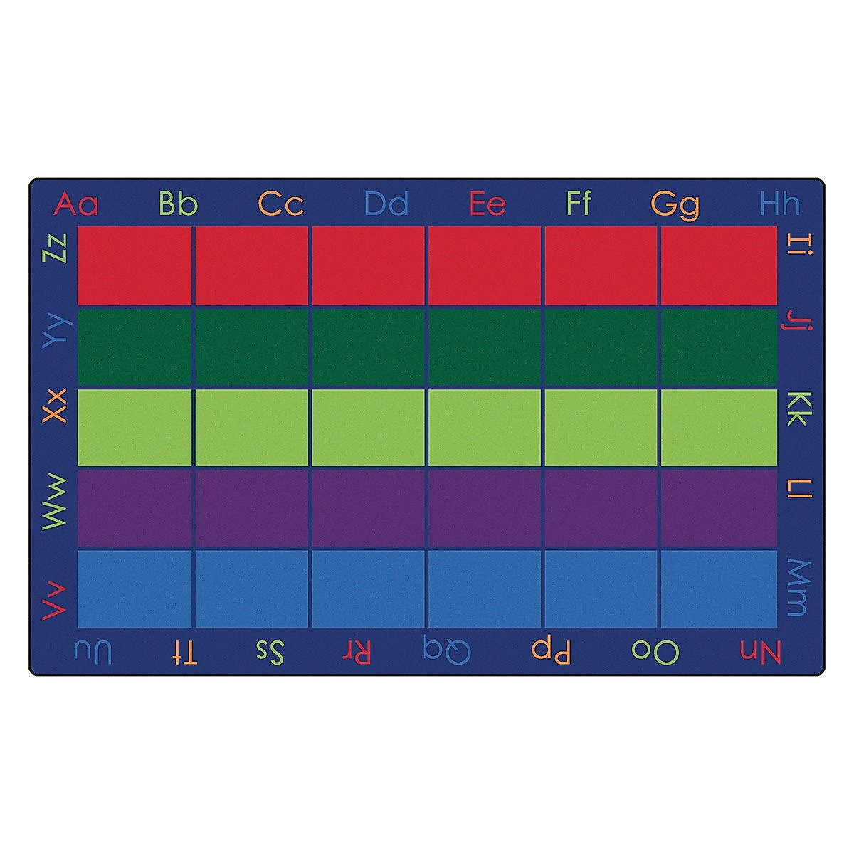 Carpets for Kids 8634 Colorful Seating Places Seating Classroom Rug 8ft 4in x 13ft 4in Rectangle Multi Color