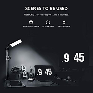 Neewer Tabletop Light Stand Clip Stand with 1/4inch Screw for Ring Light and LED Light, Aluminum Alloy, Adjustable 12.5-20.6 inches/32-52cm for Make Up, Live Streaming, Photo Video Shooting