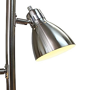 Simple Designs LF2007-BSN Metal 3 Light Tree Floor Lamp, Brushed Nickel