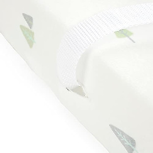 Lush Decor Hygge Sloth Trees Soft & Plush Changing Pad Cover, 32" x 16" x 5", Gray