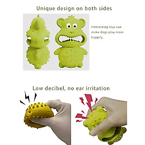 LQZHYL Dog Chew Toys 3 Pack for Aggressive Chewers, Rubber Dog Toys,Multifunctional Teeth Cleaning and Gum Massage, Tough Toys with Natural Rubber for Large and Medium Dog (Greens)