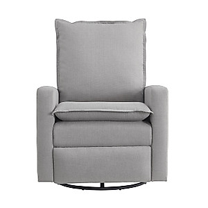 Oxford Baby Uptown Upholstered Swivel Glider and Recliner Nursery Chair, Gray