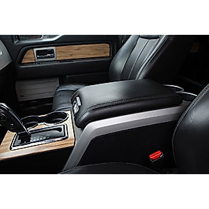 Boomerang® Tire Tread Armpad™ for Ford F150 (2009-2014) - Premium Flow-Through Console Version - Center Console Armrest Cover