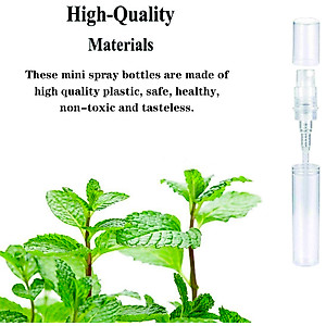 Csdtylh Mini Spray Bottle 100PCS 2ML Clear Plastic Empty Sample Containers Fine Mist Perfume Travel Refillable Spray Bottle Perfume Atomizer Small Travel Size Spray Bottle for Cleaning, Essential Oils