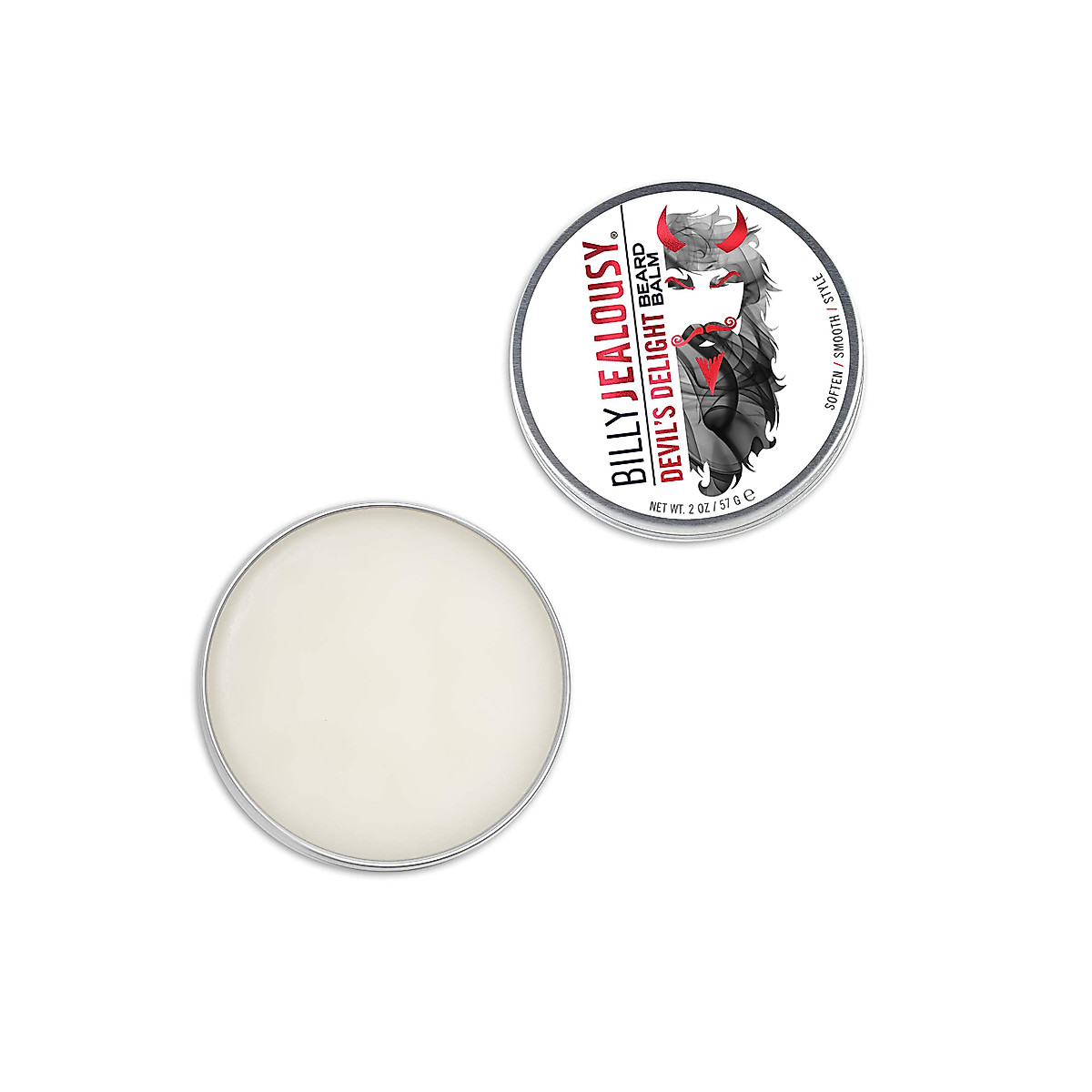 Billy Jealousy Moisturizing Strengthening & Softening Everyday Scented Beard Balm, Devil's Delight, 2 oz.