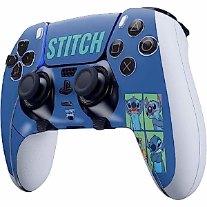 Skinit Decal Gaming Skin Compatible with PS5 DualSense Edge Pro Controller - Officially Licensed Disney Lilo and Stitch Personalities Moods Design