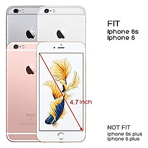 ULAK iPhone 6S Case, iPhone 6 Case, Slim Fit Dual Layer Soft Silicone & Hard Back Cover Bumper Protective Shock-Absorption & Anti-Scratch Case for Apple iPhone 6/6S 4.7 inch, Rose Gold