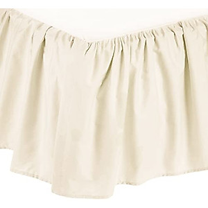 TL Care 100% Cotton Percale Mini Crib Skirt, Ecru