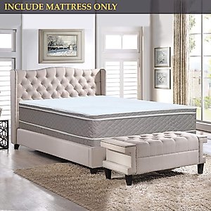 Nutan 10-Inch " Eurotop Innerspring Mattress And 8-Inch Wood Boxspring/Foundation Set Twin Size