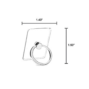 Transparent Phone Ring Stand Holder, 4 Pack Clear Cell Phone Ring Holder, Phone Grip Finger Ring Stand Compatible for Phones, Tablet and Case (B2)