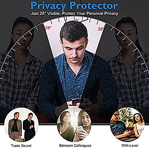 Mothca [2+2 Pack] Privacy Screen Protector for Samsung Galaxy S21+/S21 Plus 5G 6.7’’[Not for S21 or S21 Ultra]Anti Spy PET + Camera Lens Protector with Frame, Fingerprint ID Compatible Easy to Install