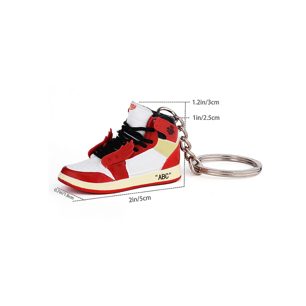 MPK Mini Sneaker Keychain - 3D Basketball Keychain Accessories for Men, Women,graduation gifts,inspirational gifts (Red-3)