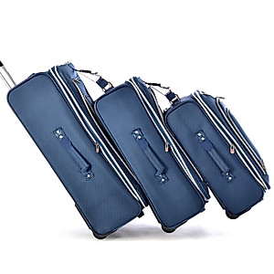 Olympia U.S.A. Hamburg Luggage Set, Navy, One Size