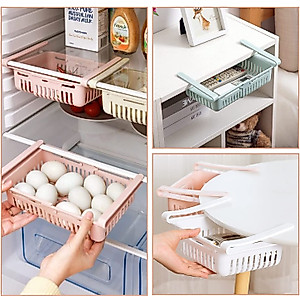 Fridge Organizer Storage Refrigerator Pull Drawer Under Shelf Fridge Organizer Box Kitchen Food Space Saver Shelf