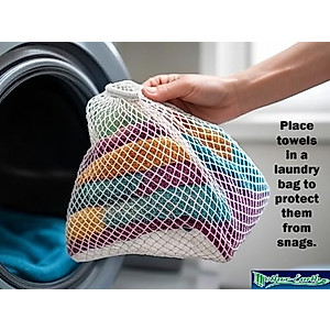 Mother-Earth 6-Pack Bath Washcloths 12"x12" - Soft and Absorbent Face Towels, Quick-Drying Wash Cloths for Sensitive Skin, Premium Quality for Daily Use (Blue-Pink)