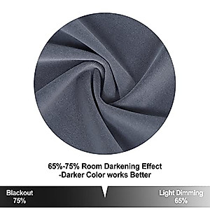 CAROMIO Cafe Curtains Boho Tassels Luxury Velvet Basement Kitchen Window Curtain Panels for Living Room Elegant Home Decor Rod Pocket Window Treatment, Grey, 26" W x 36" L, Set of 2