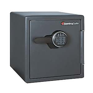 SentrySafe Fireproof Steel Home Safe with Digital Keypad Lock, Secure Valuables, Jewelry and Documents, 1.19 Cubic Feet, 17.8 x 16.3 x 19.3 inches, SF123ES